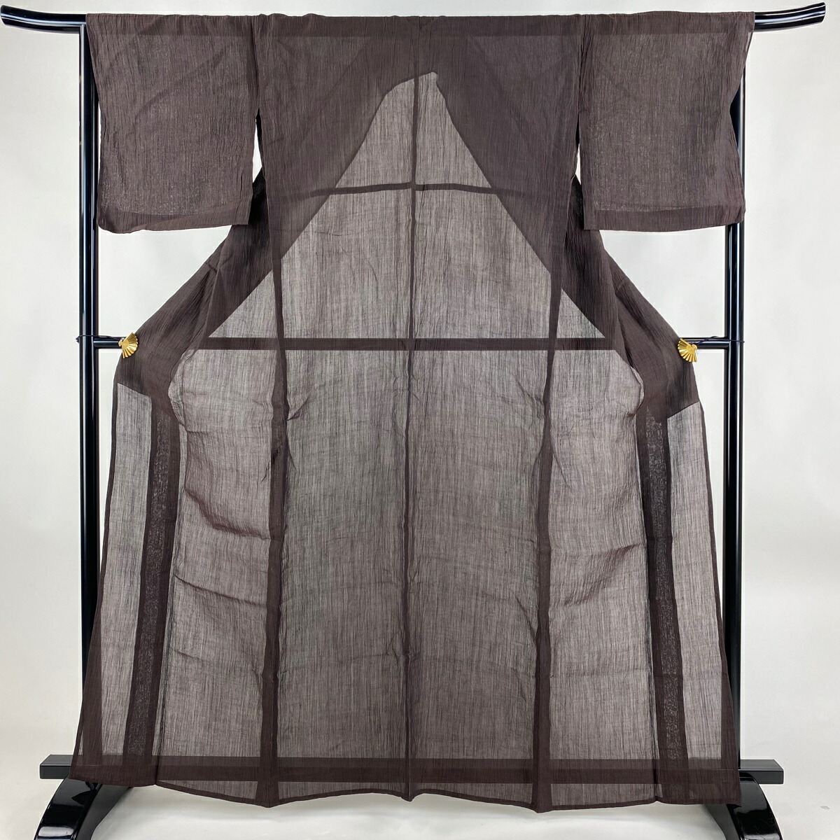 【楽天市場】紬 身丈159cm 裄丈69cm L 薄物 夏紬 茶色 正絹 秀品 【中古】：バイセル 楽天市場店