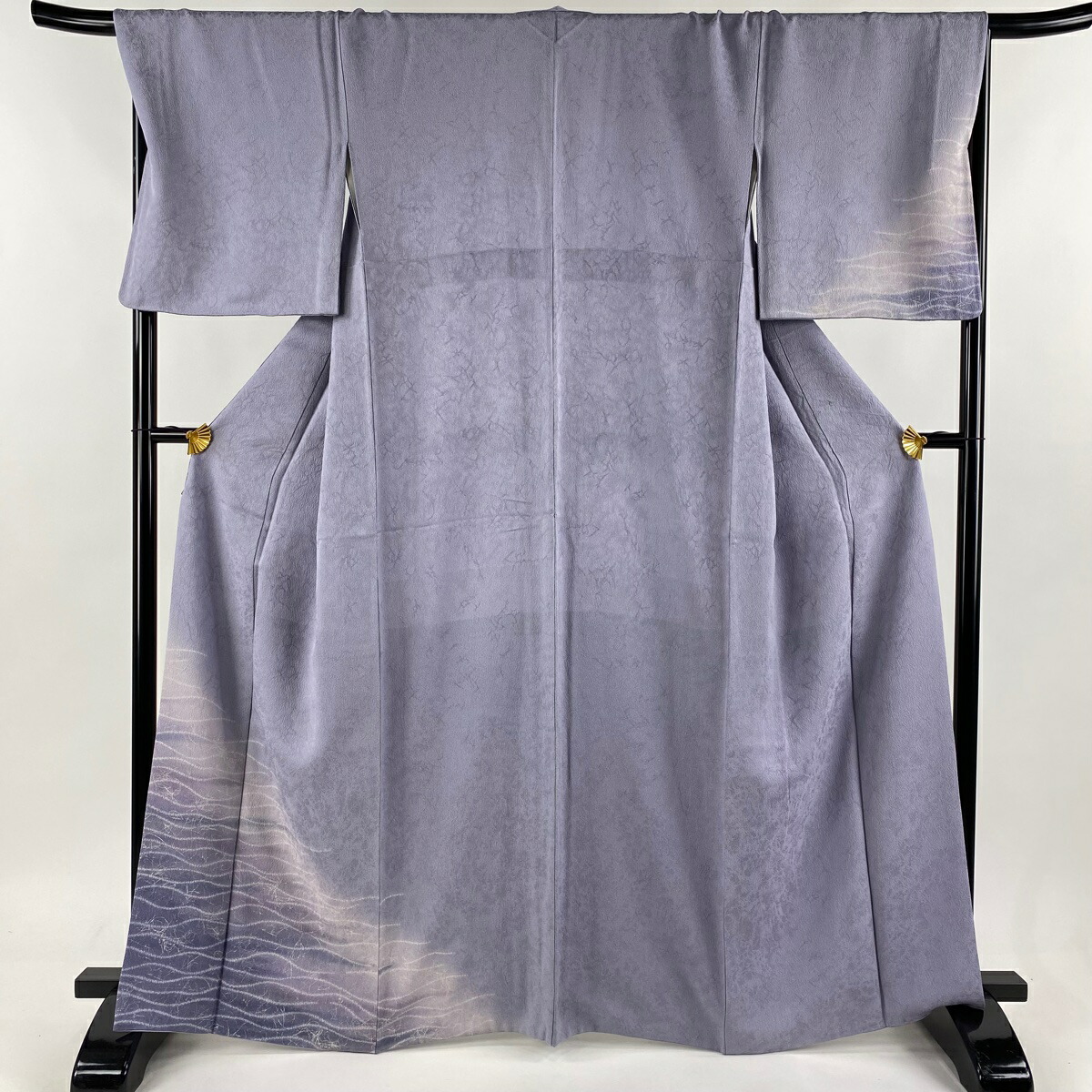 【楽天市場】付下げ 身丈165cm 裄丈68.5cm L 袷 波 地紋 ぼかし 薄紫 正絹 秀品 【中古】：バイセル 楽天市場店