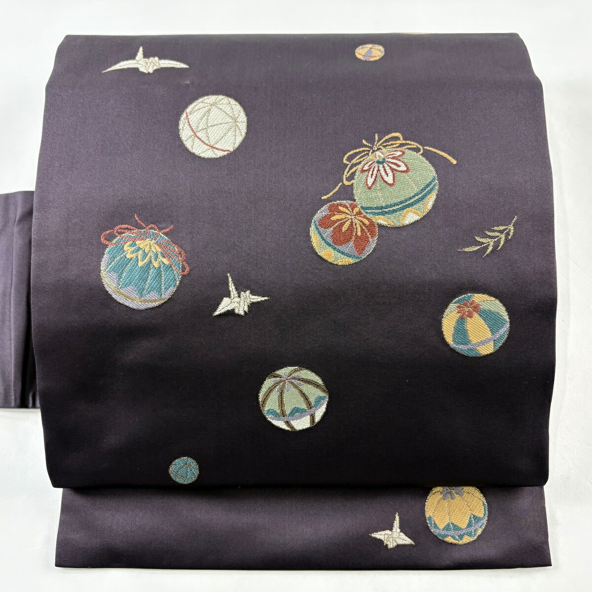 【楽天市場】名古屋帯 秀品 鞠 鞠 濃紫 正絹 【中古】 msp30：バイセル 楽天市場店