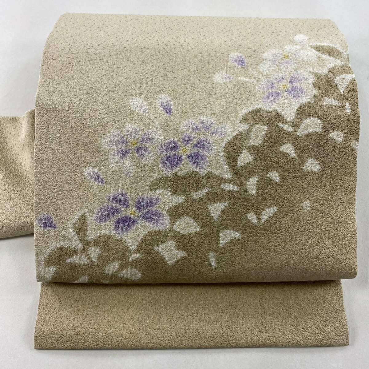 【楽天市場】名古屋帯 美品 名品 落款あり 草花 絞り 薄茶色 正絹 【中古】 msp30：バイセル 楽天市場店