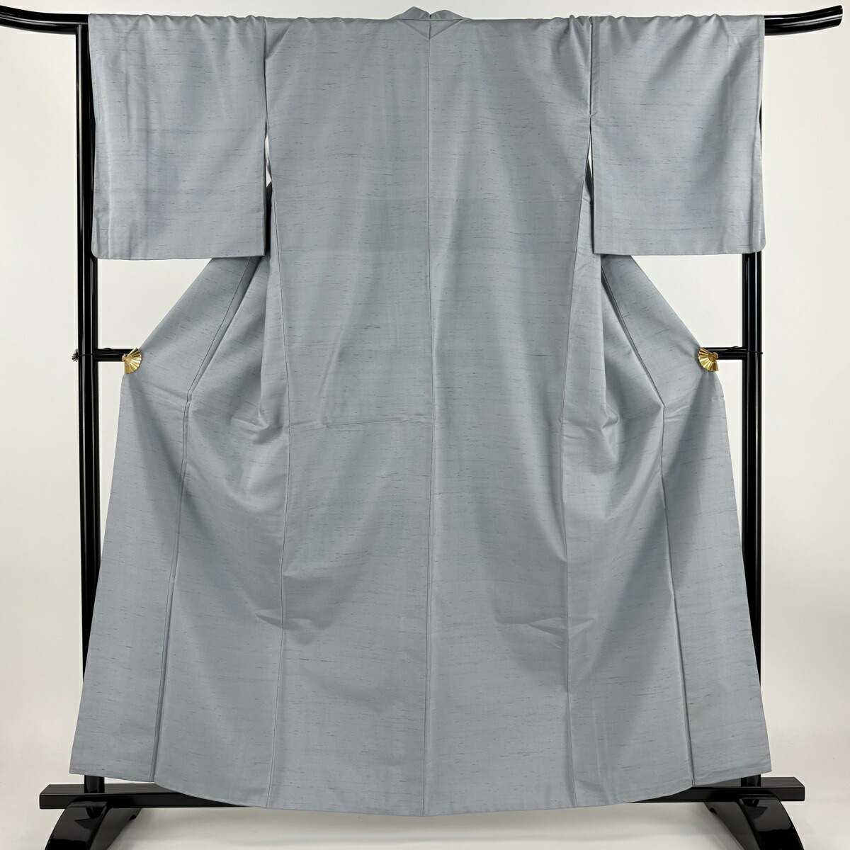 【楽天市場】紬 身丈160cm 裄丈68cm L 袷 落款あり 青灰色 正絹 美品 名品 【中古】：バイセル 楽天市場店