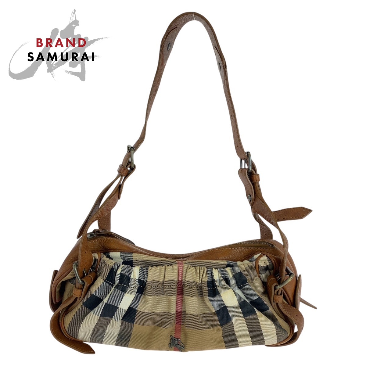 【楽天市場】美品 BURBERRY バーバリー プローサム チェック柄 ブラウン ベージュ ガンメタ金具 キャンバス /レザー ショルダー ...