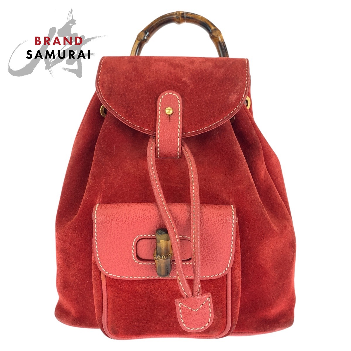 【楽天市場】GUCCI グッチ バンブー レッド ゴールド金具 スウェード /レザー 003 1956 0030 リュック・デイパック ...