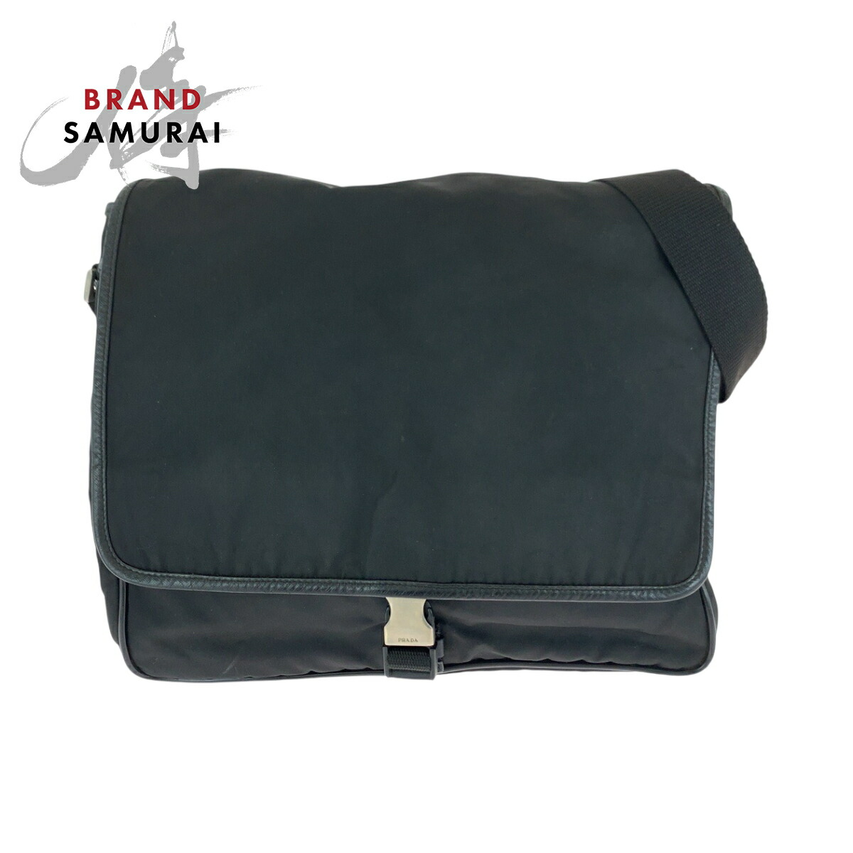 【楽天市場】PRADA プラダ テスート 三角ロゴプレート ブラック 黒 シルバー金具 ナイロン V166 ショルダーバッグ メッセンジャー ...