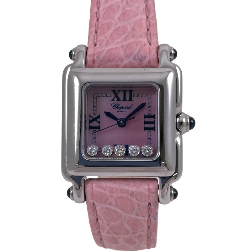 【楽天市場】【中古】【Chopard】ショパール ハッピースポーツ 27/8892-23 腕時計 SS/レザーレディース 5Pダイヤ クオーツ ...