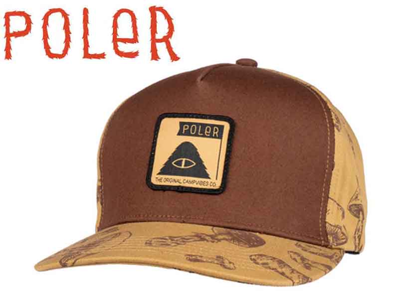 【楽天市場】POLER ポーラー アウトドア キャンプ Print Patch Hat CAP 231ACU7004 キャップ 帽子 CAP ブラウン キノコ アウトドアグッズ メンズ ...