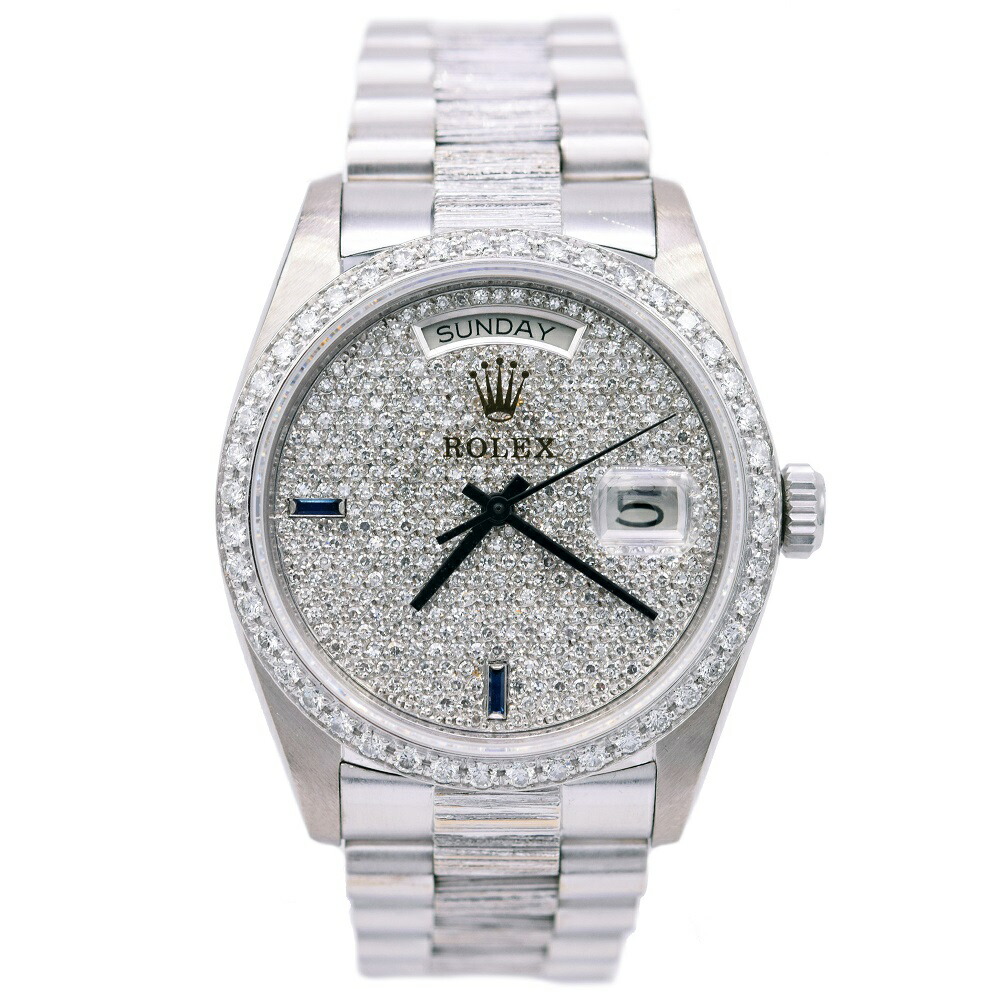 【楽天市場】Rolex/ロレックス White Gold Day-Date ref.18049 with 1st Version “Pave ...