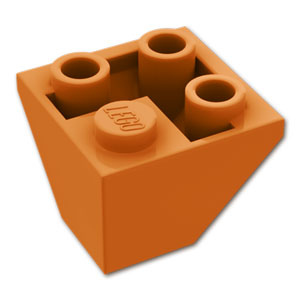 【楽天市場】レゴ パーツ 逆コーナー スロープ 45°- 2 x 2 [ Dark Orange / ダークオレンジ ] | LEGO純正品の ...