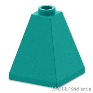 【楽天市場】レゴ パーツ ピラミッド スロープ 75°- 2 x 2 x 2 [ Dark Turquoise / ダークターコイズ ...