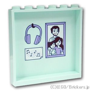【楽天市場】レゴ パーツ パネル 1 x 6 x 5 - バスルーム / 家族写真とヘッドフォン [ Light Aqua / ライトアクア ...