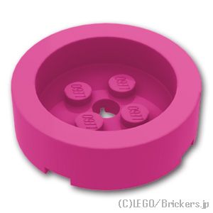 【楽天市場】レゴ パーツ ブロック 4 x 4 ラウンド - 凹センター ピンホール [ Magenta / マゼンタ ] | LEGO純正品 ...