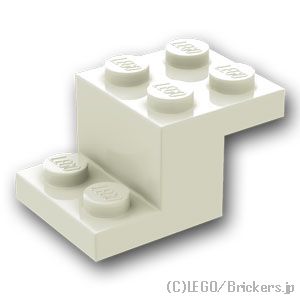 【楽天市場】レゴ パーツ ブラケット 3 x 2 x 1 - 1/3 - 十字軸穴 [ White / ホワイト ] | LEGO純正品の ...