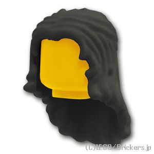 【楽天市場】レゴ パーツ ミニドール ヘア - ロングウェービー＆ハーフタイド [ Black / ブラック ] | LEGO純正品の バラ ...