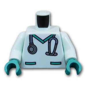 【楽天市場】レゴ パーツ トルソー - 医師 [ Light Aqua / ライトアクア ] | LEGO純正品の バラ 売り：ブリッカーズ楽天市場店