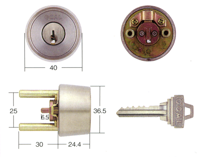 【楽天市場】GOAL TXP用 ケース付 ＃11【FSGCY-82】【ドアノブ】【ゴール】【玄関 鍵】【取替用シリンダー】：鍵屋B.B