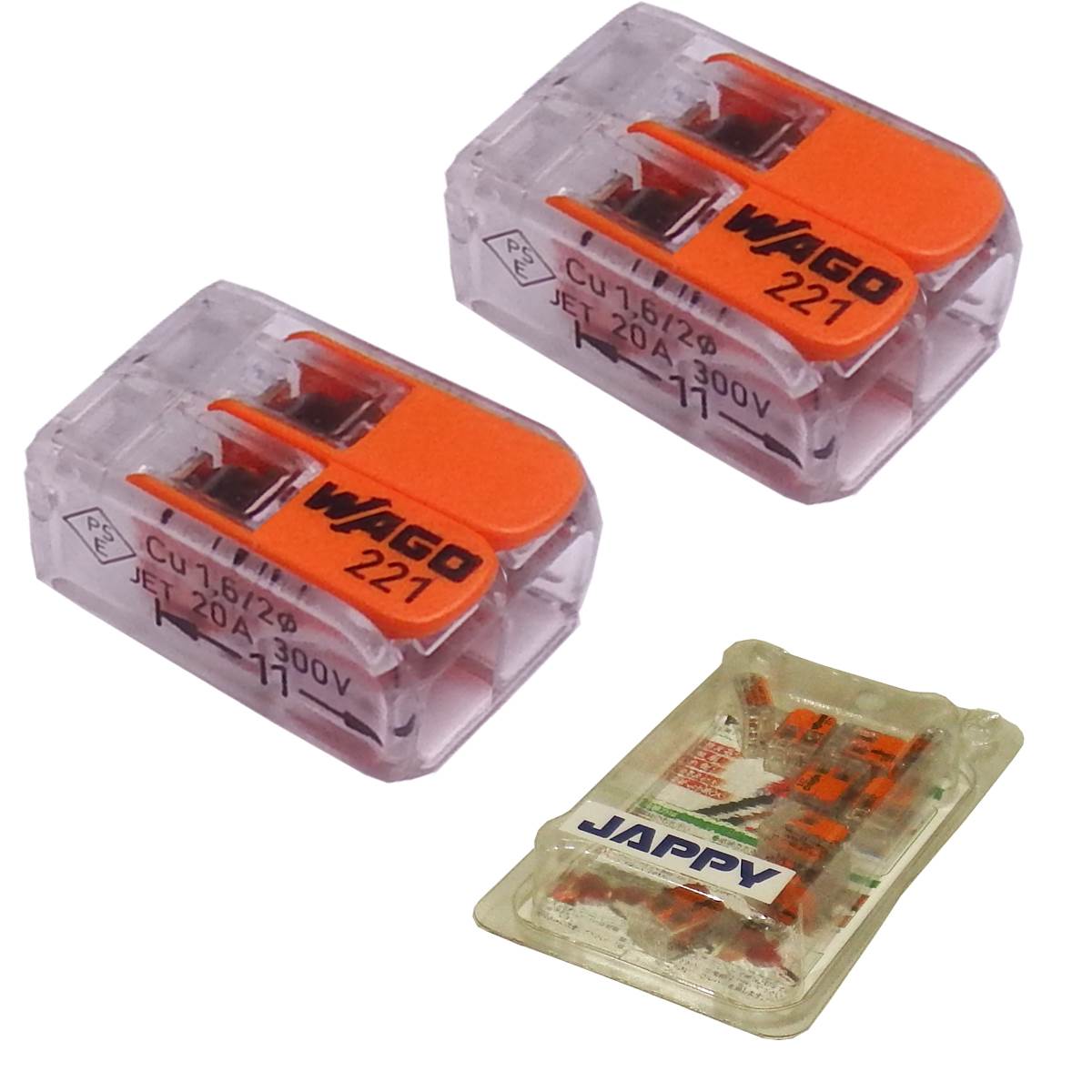 【楽天市場】(10個入り) JAPPY ワンタッチコネクタ WFR/WFシリーズ WFRシリーズ（クリアタイプ） WFR-2BP-JP 4mm2対応品 ／ ブリスターパック：BRIEDGE ...