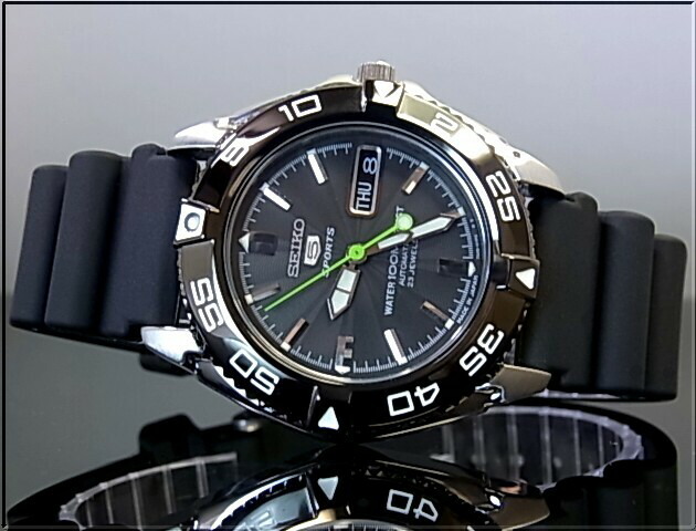 【楽天市場】SEIKO/SEIKO5 Sports【セイコー5スポーツ/ファイブスポーツ】自動巻 メンズ腕時計 ラバーベルト ブラック文字盤 ...