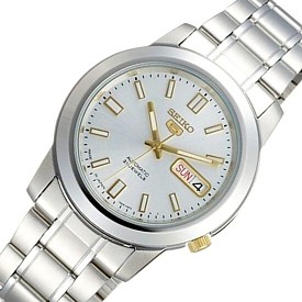 【楽天市場】SEIKO/SEIKO5【セイコー5/セイコーファイブ】自動巻 メンズ腕時計 メタルベルト シルバー/ゴールド文字盤 ...
