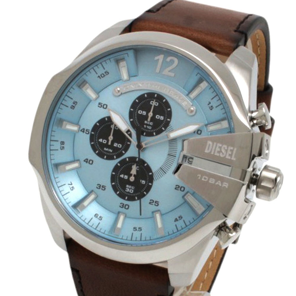 【楽天市場】ディーゼル DIESEL MEGA CHIEF DZ4657 腕時計 メンズ ブルー クロノグラフ クオーツ アナログ 並行輸入品 ...