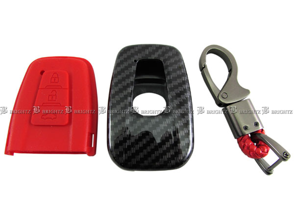 【楽天市場】【 BRIGHTZ プラド 150 151 後期 カーボン調スマートキーケース 赤 】 【 KEY−CASE−018 ...