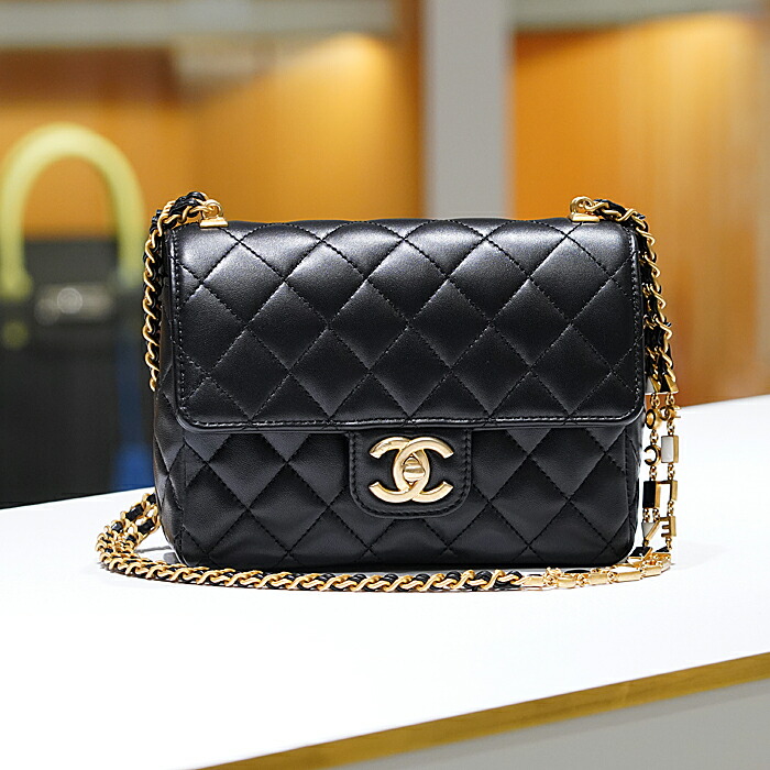 【楽天市場】シャネル ミニマトラッセ ラムスキン チェーンショルダーバッグ ゴールド金具 AS3442 CHANEL 中古ショルダーバッグ ...