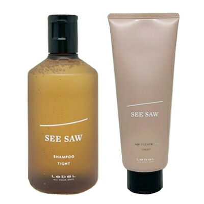 【楽天市場】 最大2100円OFFクーポン配布中 セット販売 ルベル シーソー ヘア ＆ スキャルプ シャンプー T 250ml タイト + トリートメント T 200ml タイト 美容室専売 ...