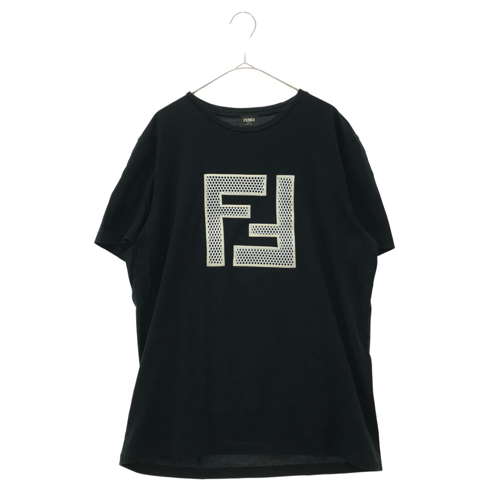 【楽天市場】FENDI(フェンディ) サイズ:XL FFズッカメッシュロゴ 半袖Tシャツ カットソー ブラック FAF532【中古】【程度A】【カラーブラック】【オンライン限定商品】：ブランド ...