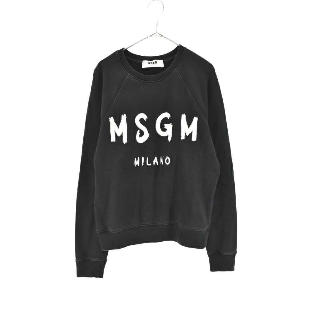 【楽天市場】MSGM(エムエスジーエム) サイズ:S フロントロゴプリント クルーネックスウェットトレーナー ブラック【中古】【程度B】【カラーブラック】【オンライン限定商品】：ブランド買取 ...