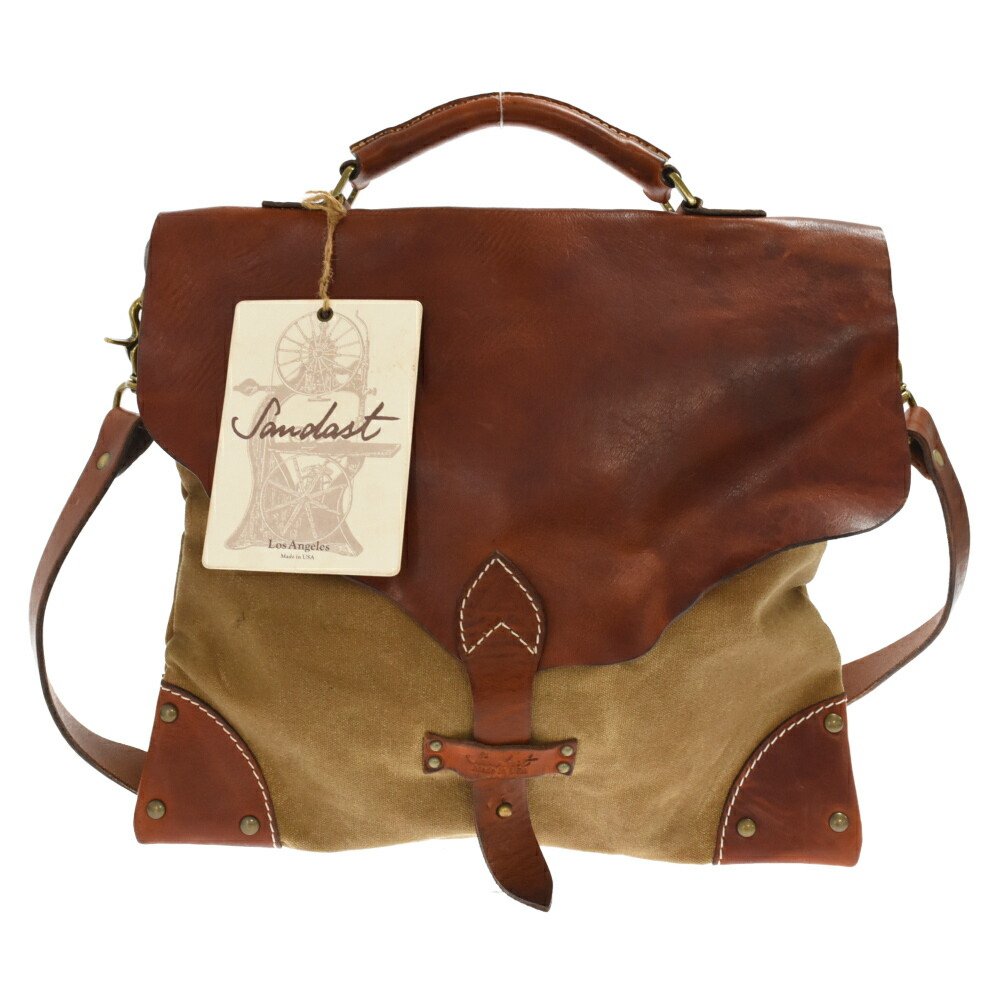 【楽天市場】SANDAST(サンダスト) Canary Shoulder Bag カナリー キャンバス/レザー ショルダーバッグ ベージュ ...