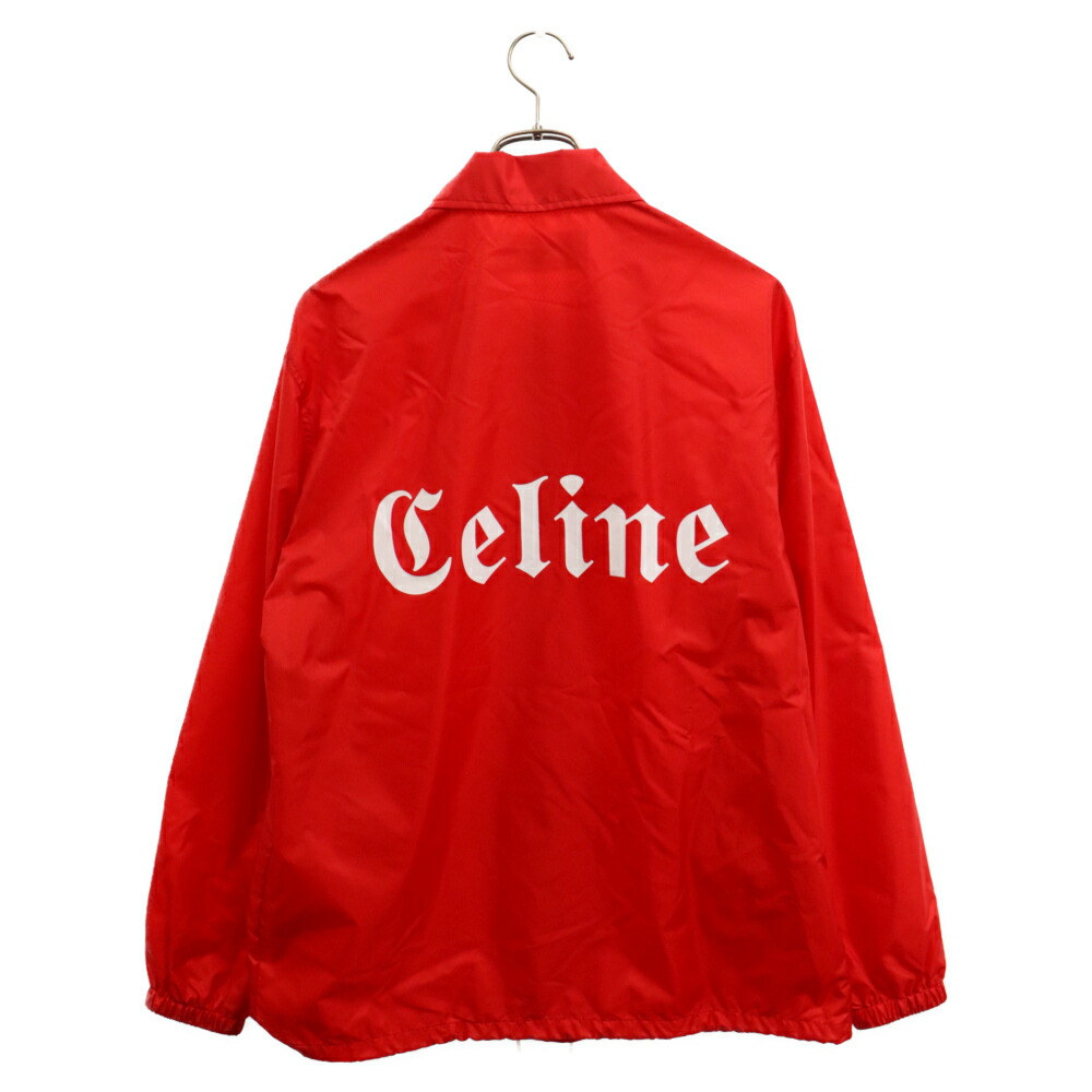 【楽天市場】CELINE(セリーヌ) サイズ:44 22SS COACH JACKET 2W544495M イニシャルロゴ ルーズフィット ジャケット ナイロンコーチジャケット レッド ...