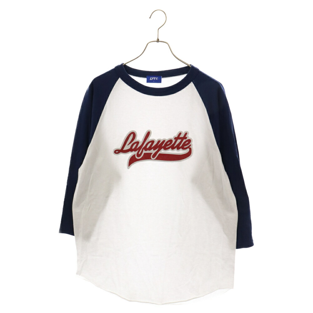 【楽天市場】Lafayette(ラファイエット) サイズ:L TEAM SCRIPT TEE ロゴプリントラグラン七分丈Tシャツ ホワイト ...