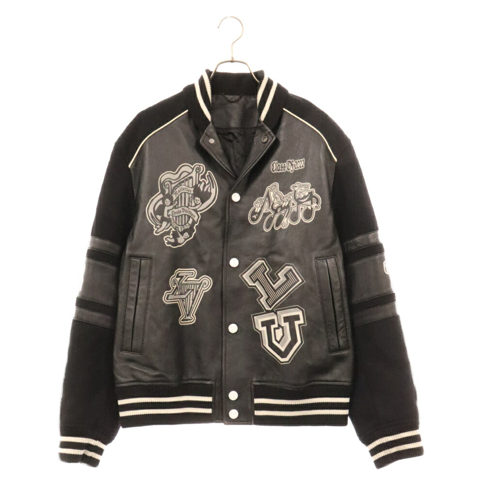 【楽天市場】LOUIS VUITTON(ルイヴィトン) サイズ:50 23SS 1AAUYY バーシティブルゾン ジャケット ブラック RM231M U35 HOL07E【中古】【程度B ...