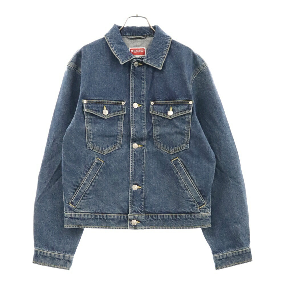 【楽天市場】KENZO(ケンゾー) サイズ:S 22SS Boke Flower Embroidered Denim Trucker Jacket FC55DV301CEI バックフラワー ...
