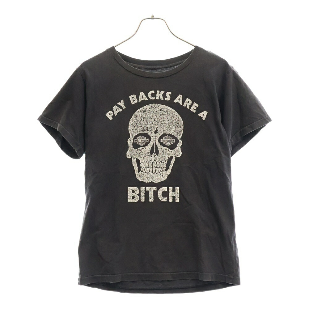 【楽天市場】HARLEY DAVIDSON(ハーレーダビッドソン) 80s 両面プリント スカル クルーネックTシャツ ブラック【中古】【程度 ...