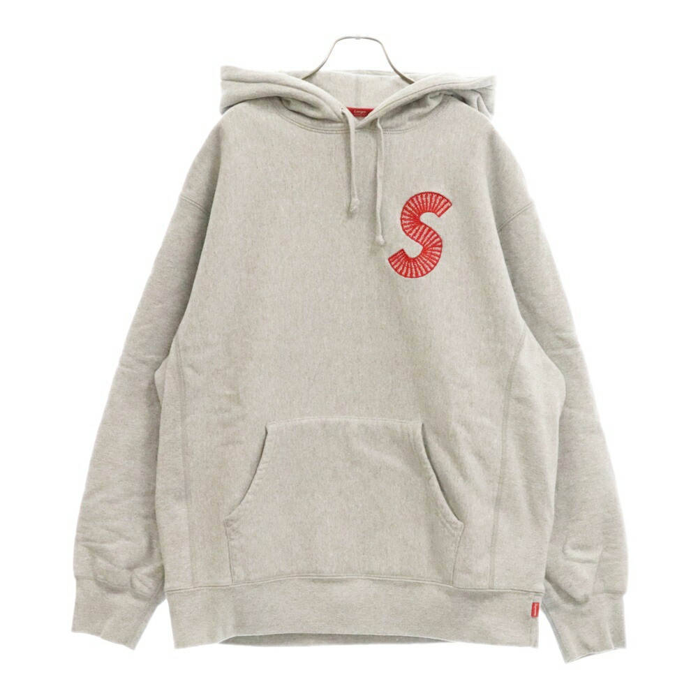 【楽天市場】SUPREME(シュプリーム) サイズ:L 20FW S Logo Hooded Sweatshirt Sロゴ フーデッド スウェットシャツ プルオーバー パーカー グレー/レッド ...