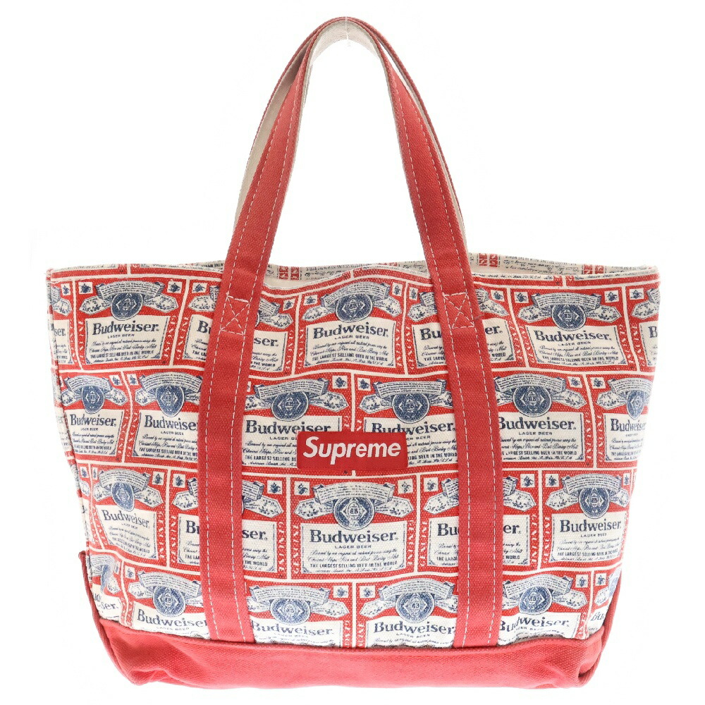 【楽天市場】SUPREME(シュプリーム) 09SS Budweiser バドワイザー トートバッグ レッド/ホワイト【中古】【程度C ...