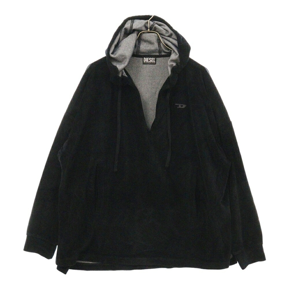 【楽天市場】DIESEL(ディーゼル) サイズ:M ROX-OUT-1 ベロア Vネックプルオーバーパーカー ブラック【中古】【程度A ...