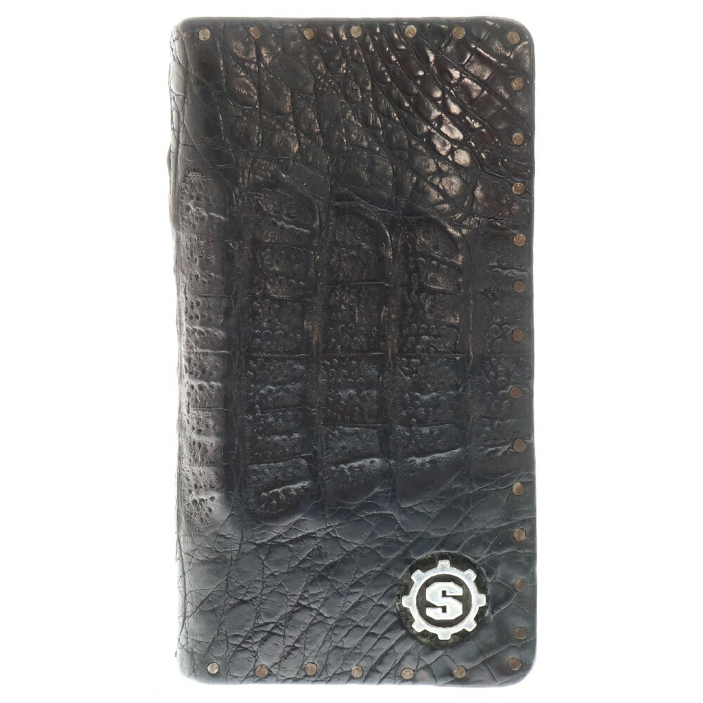 【楽天市場】STARLINGEAR(スターリンギア) 100TH WALLET クロコ シルバーロゴモチーフ レザー ロングウォレット 長財布 ...