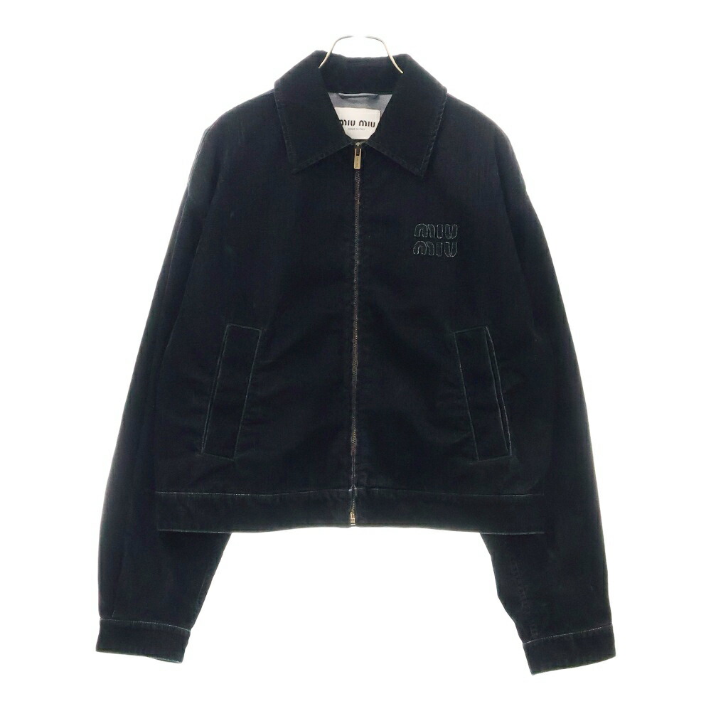 【楽天市場】miumiu(ミュウミュウ) サイズ:38 24AW フロック加工コットンシャンブレーブルゾンジャケット ML1158 157Y ...