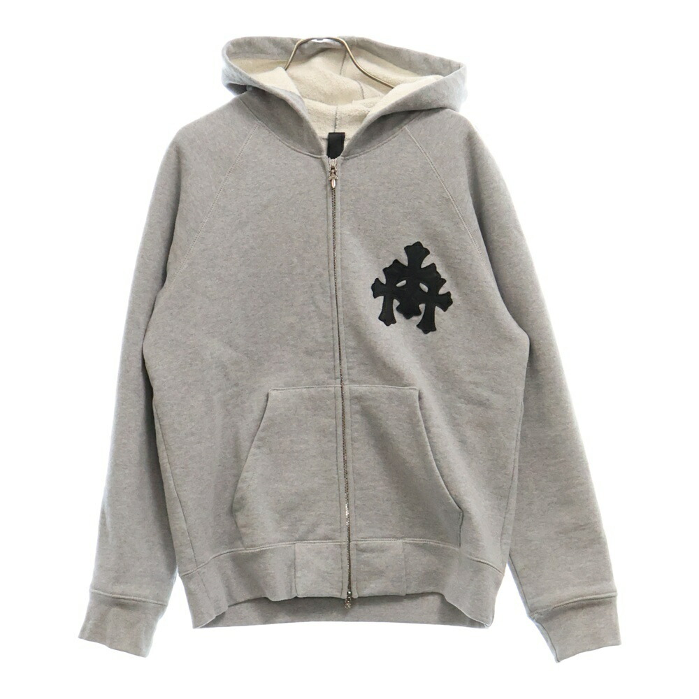 【楽天市場】CHROME HEARTS(クロムハーツ) サイズ:M Y NOT クロスパッチ付きジップアップパーカー フーディー グレー【中古 ...