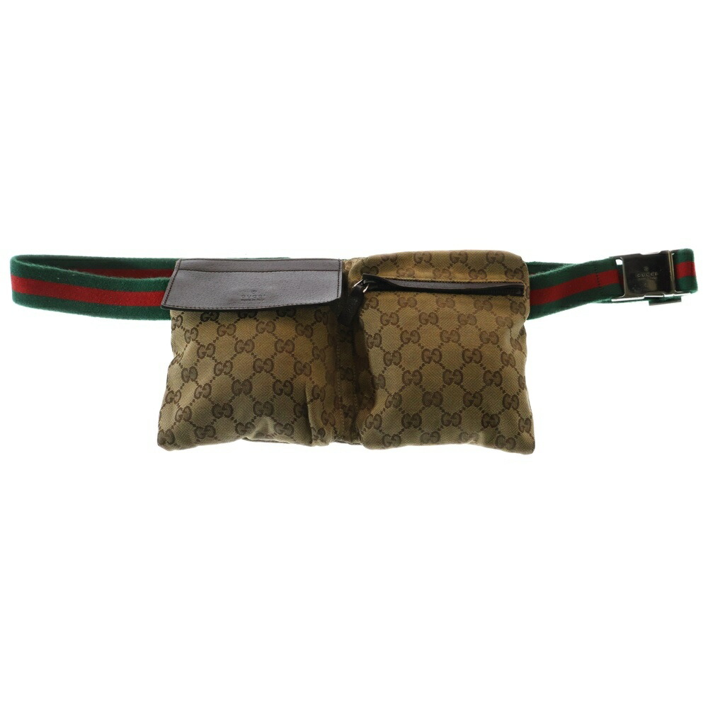 【楽天市場】GUCCI(グッチ) GGキャンバス ウエストポーチ ボディバッグ ショルダーバッグ ベージュ キャンバス×レザー 28566 ...
