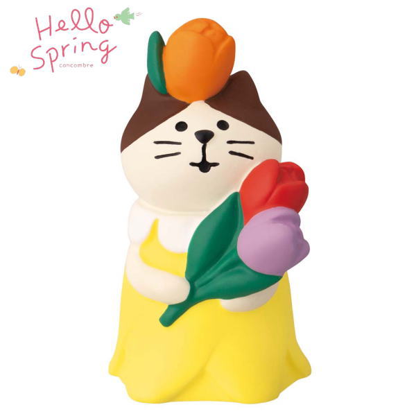 【楽天市場】☆デコレ(DECOLE) concombre コンコンブル フラワーにゃんこ チューリップ【Hello Spring】（宅配便送料全国一律590円/メール便213円）デコレ ...