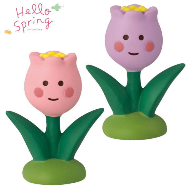 【楽天市場】☆デコレ(DECOLE) concombre コンコンブル チューリップさん ピンク・パープル【Hello Spring】（宅配便送料全国一律590円/メール便213円）デコレ ...