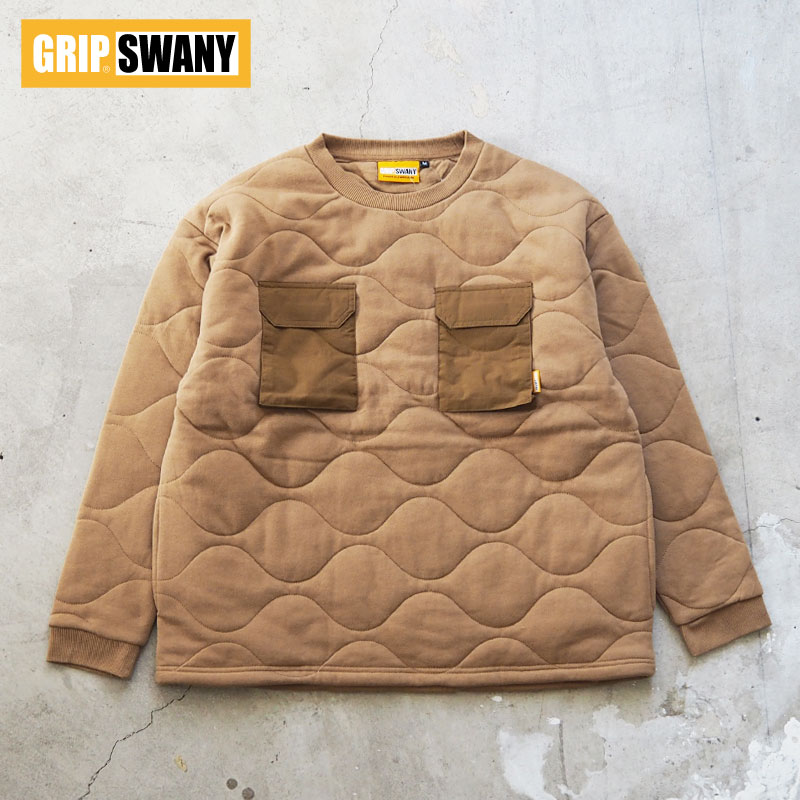【楽天市場】GRIP SWANY グリップスワニー キルティング トレーナー GEAR POCKET QUILT CREW 2.0 GSC ...