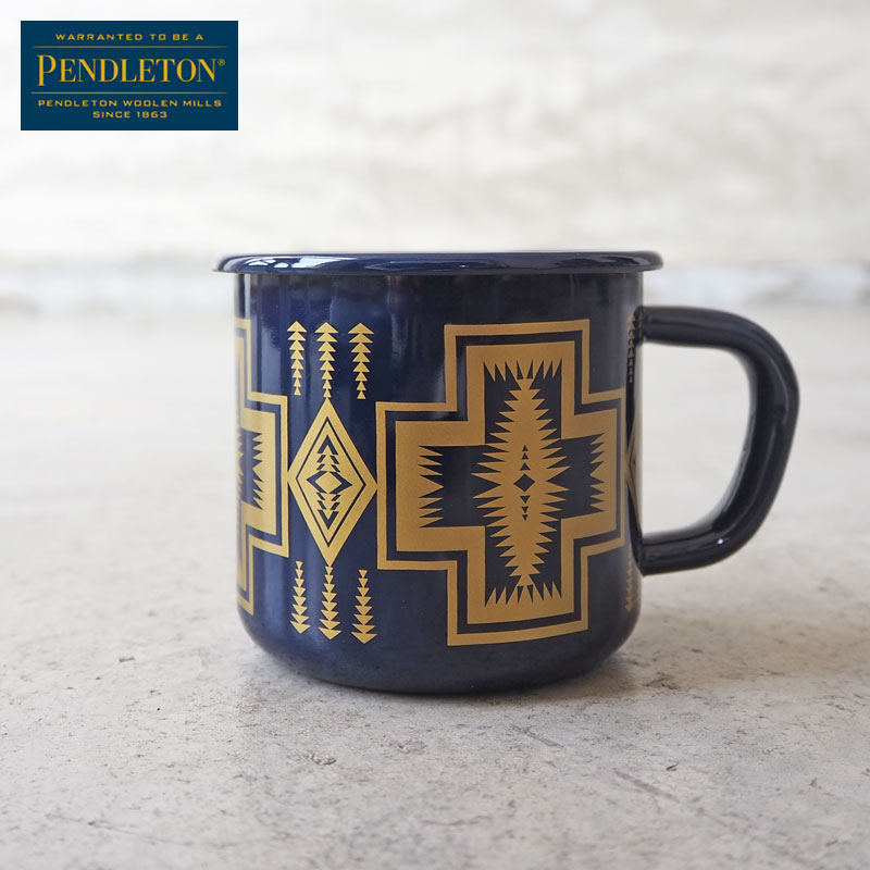 【楽天市場】ペンドルトン マグカップ PENDLETON ENAMEL MAG CAP 19804338 マグ カップ コップ 食器 ホーロー 琺瑯 ネイビー ゴールド キャンパー アウトドア ...
