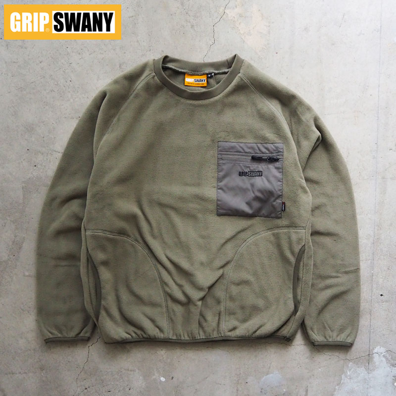 【楽天市場】グリップスワニー GRIP SWANY ポーラテック フリース POLARTEC FLEECE CREW GSC-65 メンズ クルー 起毛 トレーナー セーター 長袖 防寒 高 ...