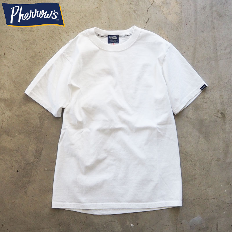 【楽天市場】PHERROW'S フェローズ クルーネック Tシャツ 24S-PT メンズ 無地 半袖 半袖Tシャツ 丸胴 コットン アメカジ ミリタリー 黒 白 メール便：GOOD ...