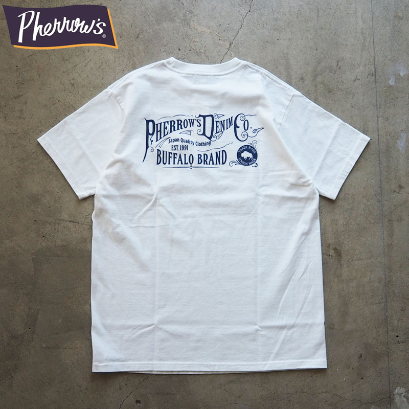 【楽天市場】フェローズ Tシャツ PHERROW'S 25S-PPT1 メンズ 半袖 半袖Tシャツ アメカジ プリント ブランド おしゃれ プリントTシャツ 白 ホワイト PHERROWS ...