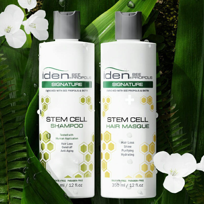 【楽天市場】[iden アイデン] 2本セットプロポリス 脱毛+ボリューム シャンプー シグネチャーステムセルシャンプー 350ml 1本 ...
