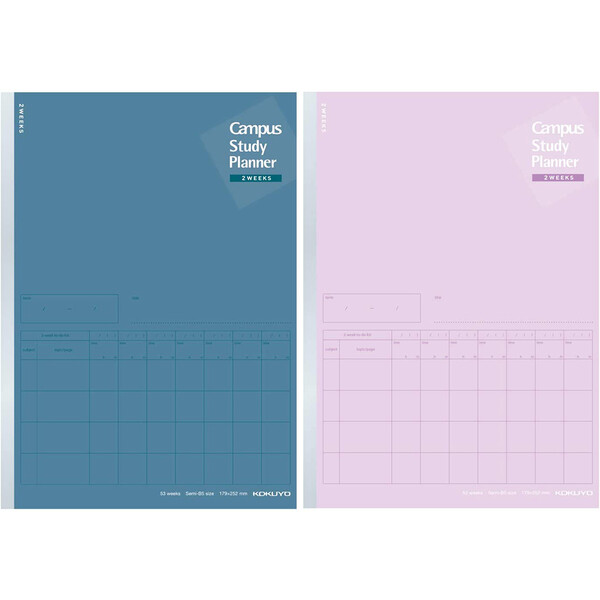 【楽天市場】コクヨ キャンパス ノート スタディプランナー 2ウィークス罫 セミB5 ネイビー パープル 2冊セット ノ-Y80LT-DB ノ-Y80LT-V - 送料無料※800円以上 ...